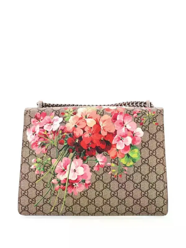 Gucci Dionysus Bag Blooms Print Gg Coated Canvas Medium Shoulder Bag