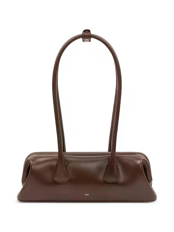 OSOI Boat Wide Mini Leather Shoulder Bag - Brown