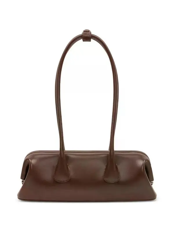 OSOI Boat Wide Mini Leather Shoulder Bag - Brown