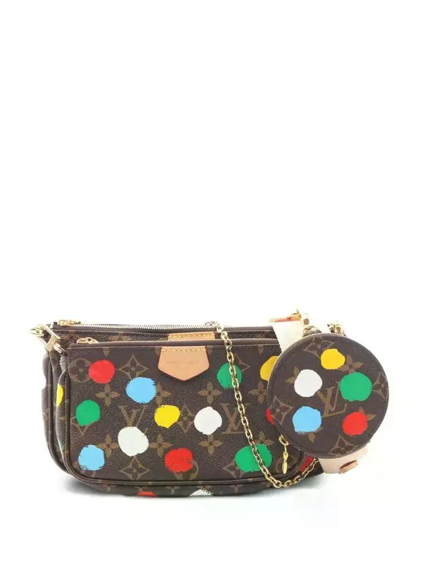 LOUIS VUITTON X Yayoi Kusama Pochette Accessoires Monogram Shoulder Bag - Brown