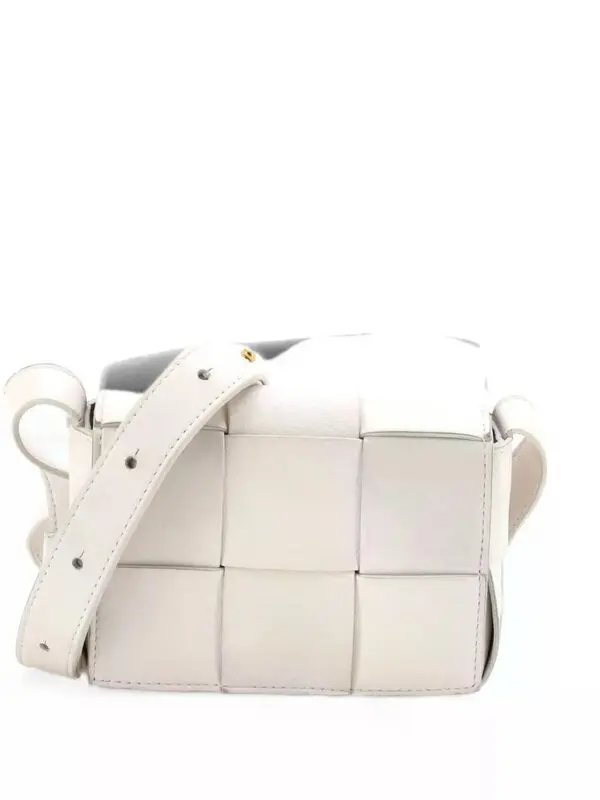 Bottega Veneta Cassette Maxi Intrecciato Leather Candy Cross Body Bag
