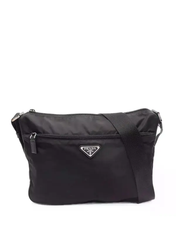 Prada Logo Plaque Shoulder Bag