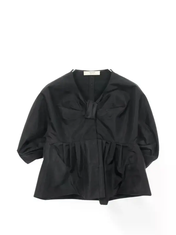Prada V-neck Bow Detail Blouse