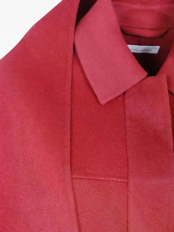Liviana Conti Wool Coat With Scarf Detail