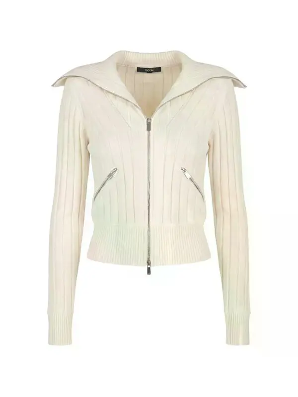 TOCCIN Holly Zip-front Cardigan