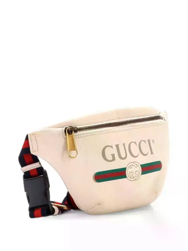 Gucci Logo Printed Leather Small Belt Bag