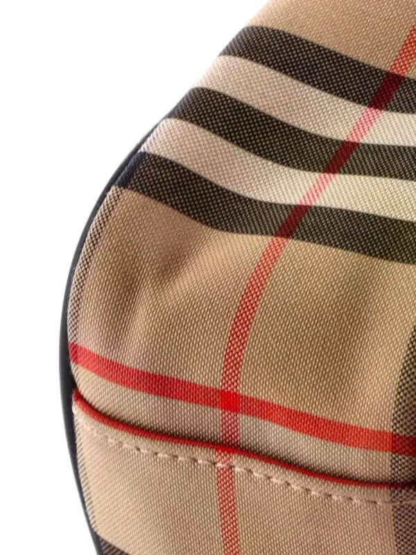 Burberry Front Pocket Vintage Check Canvas Crossbody Bag