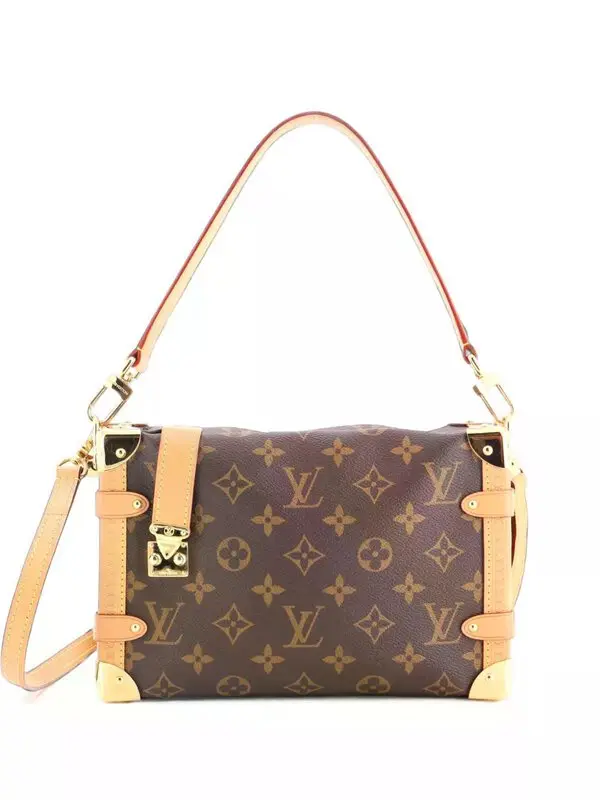 LOUIS VUITTON Side Trunk Handbag Monogram Canvas Mm Satchel - Brown