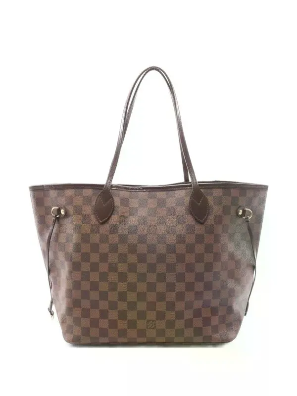LOUIS VUITTON Damier Ebène Canvas Neverfull Tote Bag