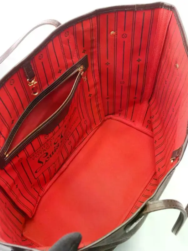 LOUIS VUITTON Damier Ebène Canvas Neverfull Tote Bag