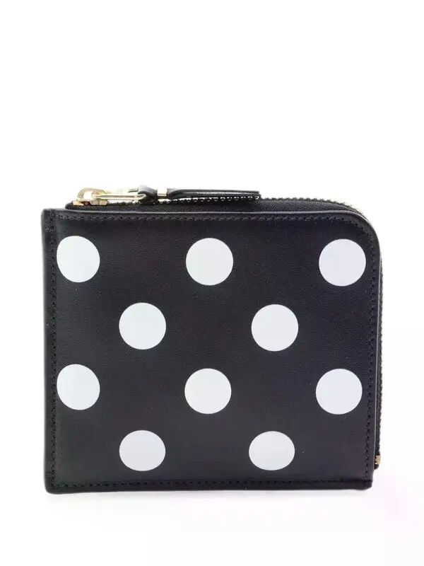 Comme Des Garçons 2020s Polka-dot L-shaped Coin Purse - Black