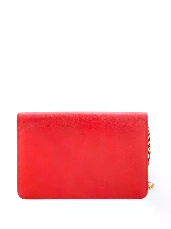 Prada Chain Wallet Saffiano Leather Crossbody Bag