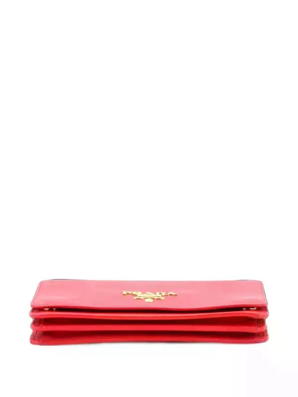 Prada Chain Wallet Saffiano Leather Crossbody Bag