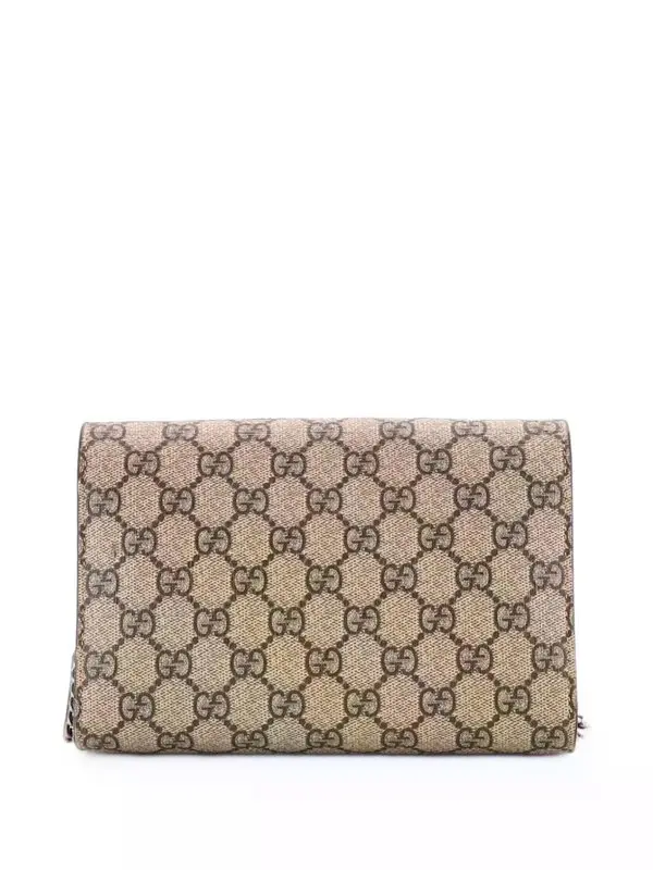 Gucci Dionysus Chain Wallet Gg Coated Canvas Small Crossbody Bag - Brown