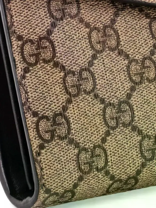 Gucci Dionysus Chain Wallet Gg Coated Canvas Small Crossbody Bag - Brown