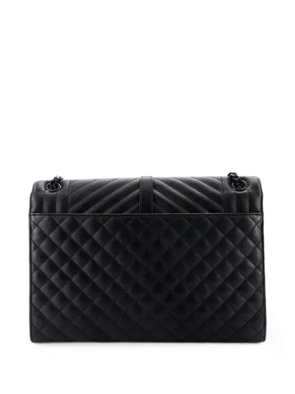 Saint Laurent Classic Monogram Envelope Satchel Mixed Matelasse Leather Large Shoulder Bag