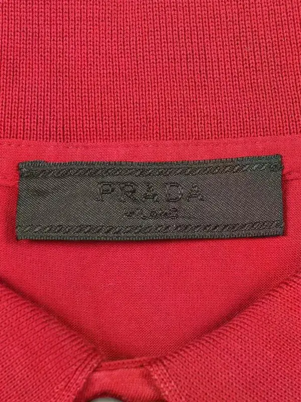 Prada 2010s Triangle Logo Polo Shirt