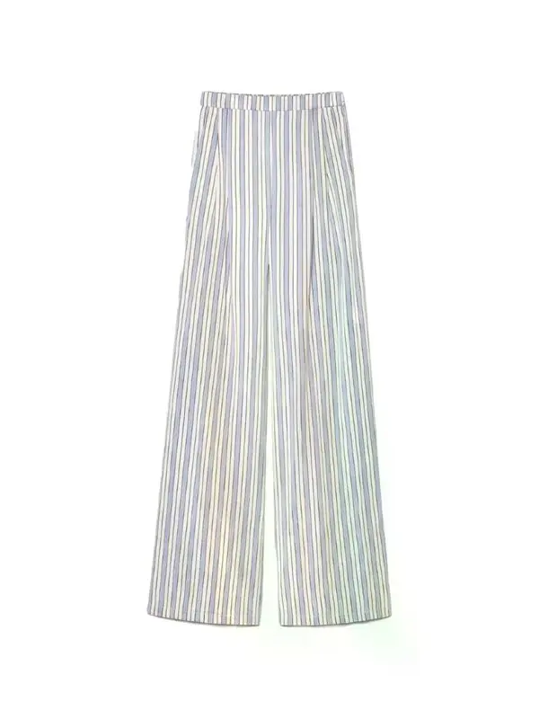 FORTE_FORTE Striped Pleated Trousers