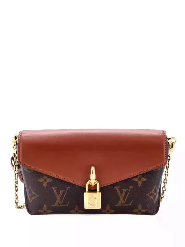 LOUIS VUITTON Monogram Canvas And Leather Padlock On Strap Crossbody Bag