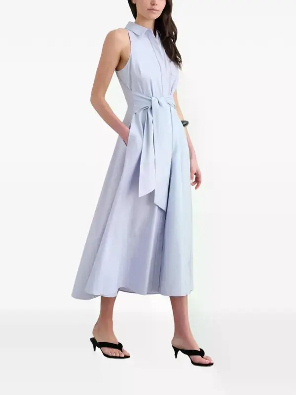 TOCCIN Sleeveless Shirt Midi Dress - Blue