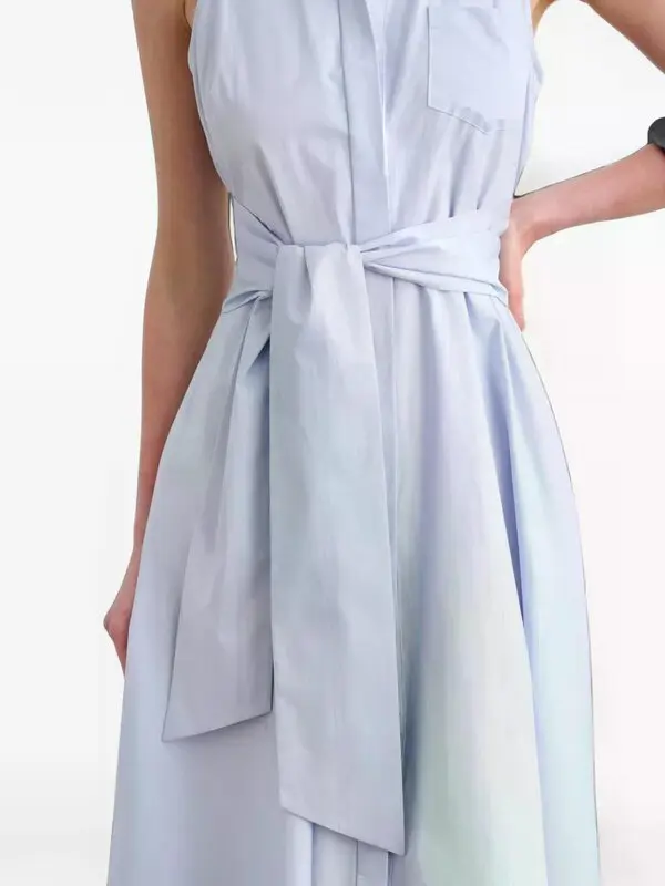 TOCCIN Sleeveless Shirt Midi Dress - Blue