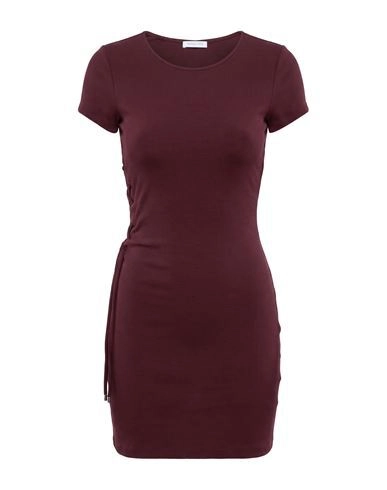 Patrizia Pepe Mini Dress In Ribbed Viscose - Red