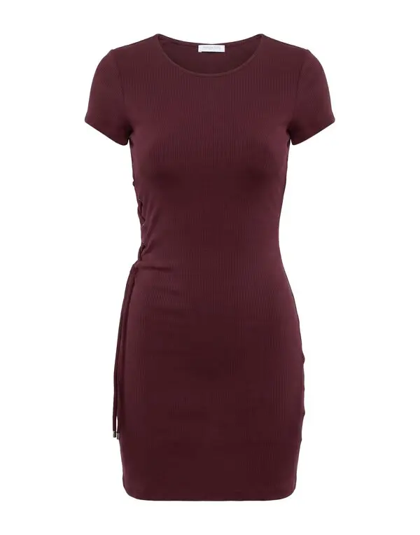 Patrizia Pepe Mini Dress In Ribbed Viscose