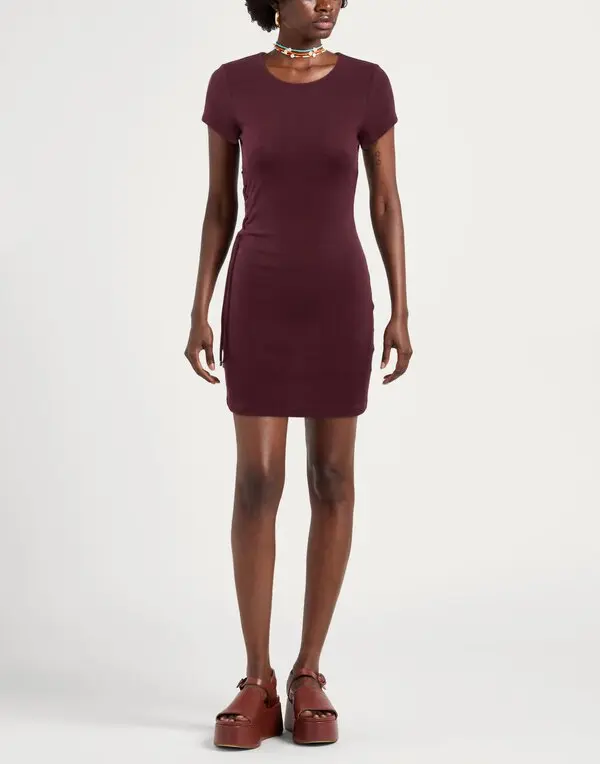 Patrizia Pepe Mini Dress In Ribbed Viscose