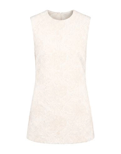 SEMICOUTURE Sleeveless Crewneck Mini Dress - Cream