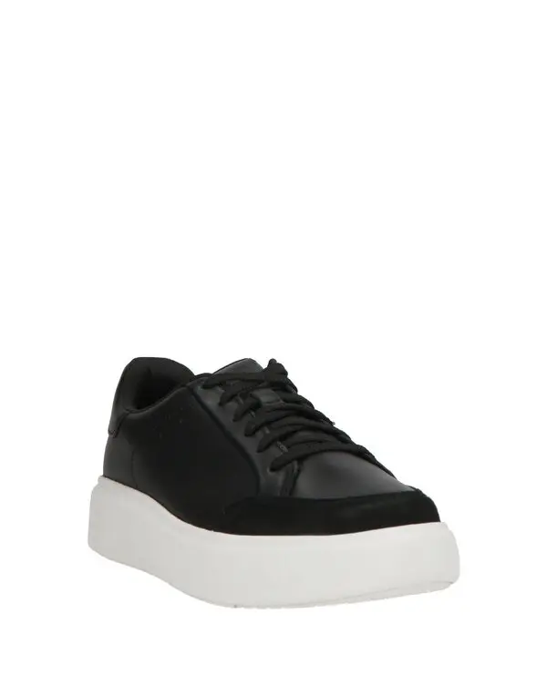 Fitflop Leather Low-top Sneakers With Suede Trims