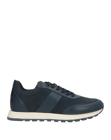 Paul & Shark Leather And Nubuck Low-top Sneakers - Navy