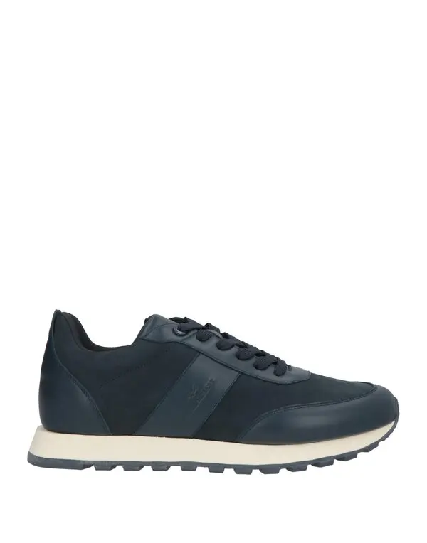 Paul & Shark Leather And Nubuck Low-top Sneakers - Navy