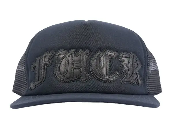Chrome Hearts Fuck Letter Patch Trucker Cap