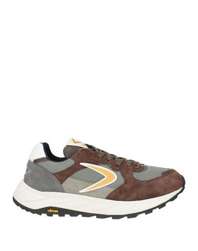VALSPORT Low-top Suede And Fishnet Sneakers - Brown