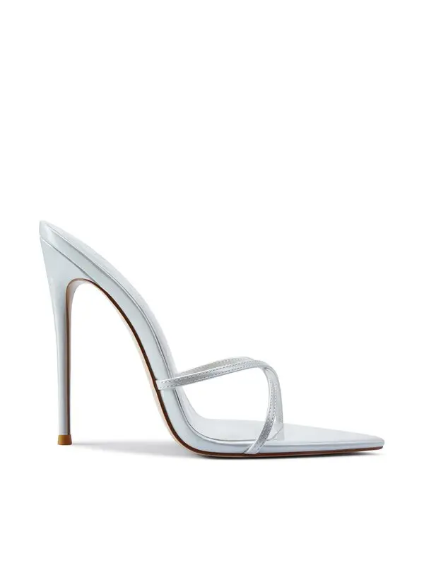 Femme La Donatella Patent Mule - White