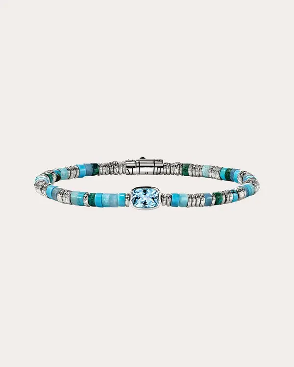 John Hardy Swiss Topaz Heishi Gem Bracelet