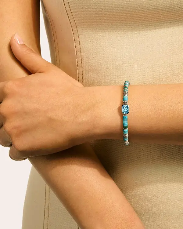 John Hardy Swiss Topaz Heishi Gem Bracelet