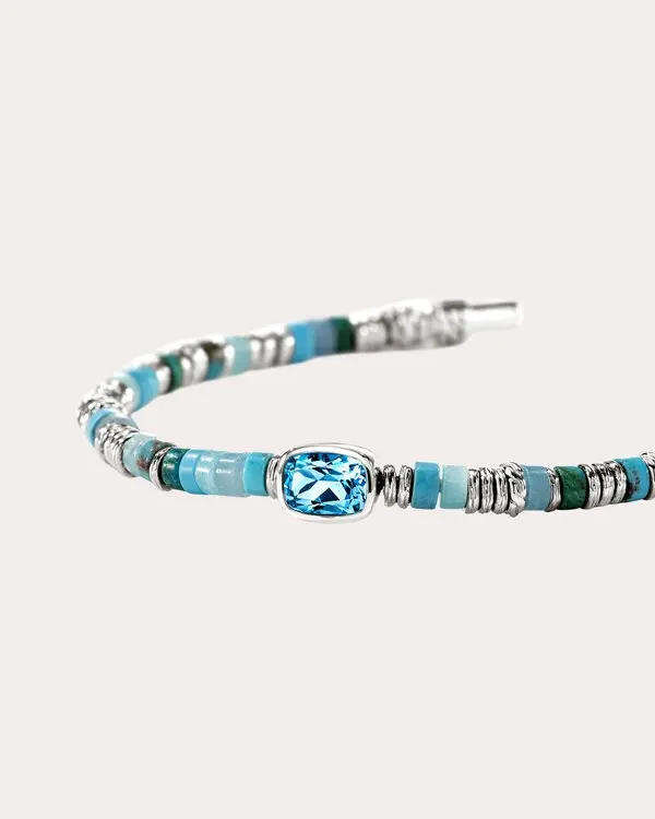 John Hardy Swiss Topaz Heishi Gem Bracelet