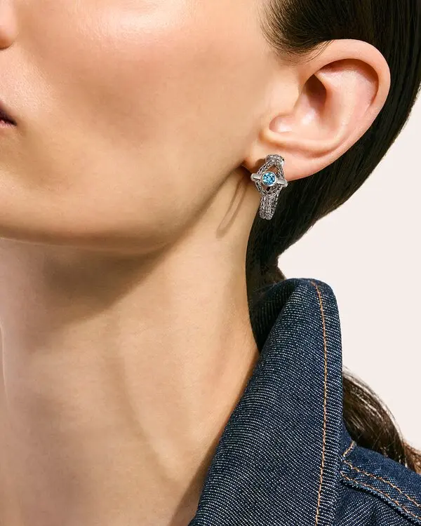 John Hardy Swiss Topaz Icon Hoop Earrings