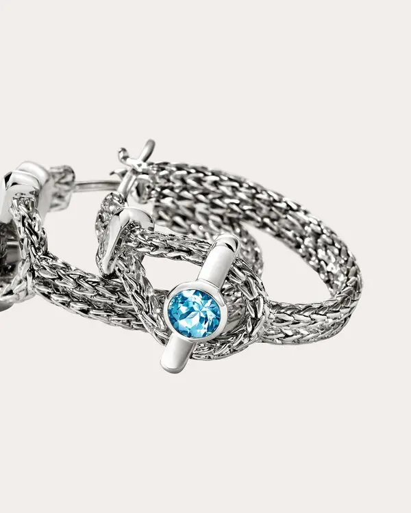 John Hardy Swiss Topaz Icon Hoop Earrings