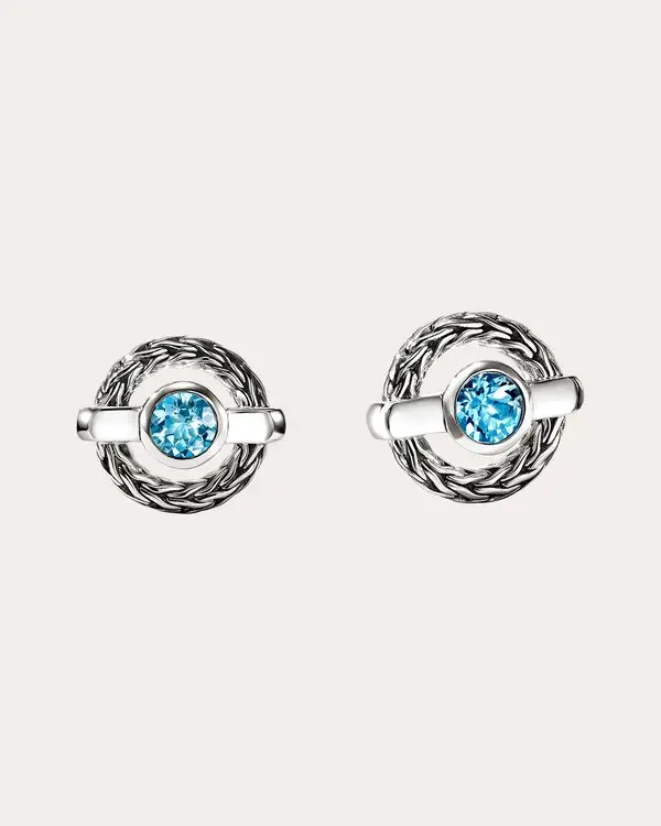 John Hardy Swiss Topaz Icon Stud Earrings