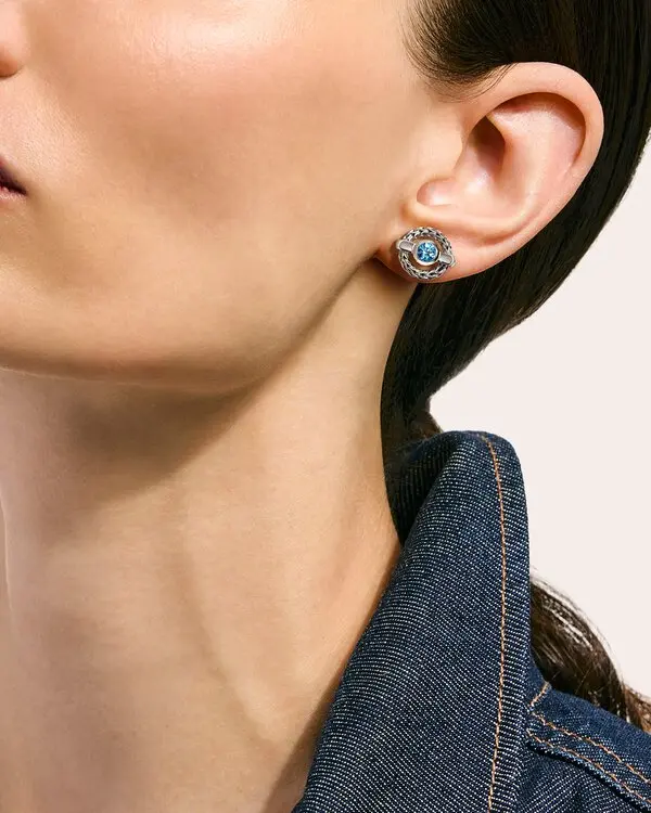 John Hardy Swiss Topaz Icon Stud Earrings