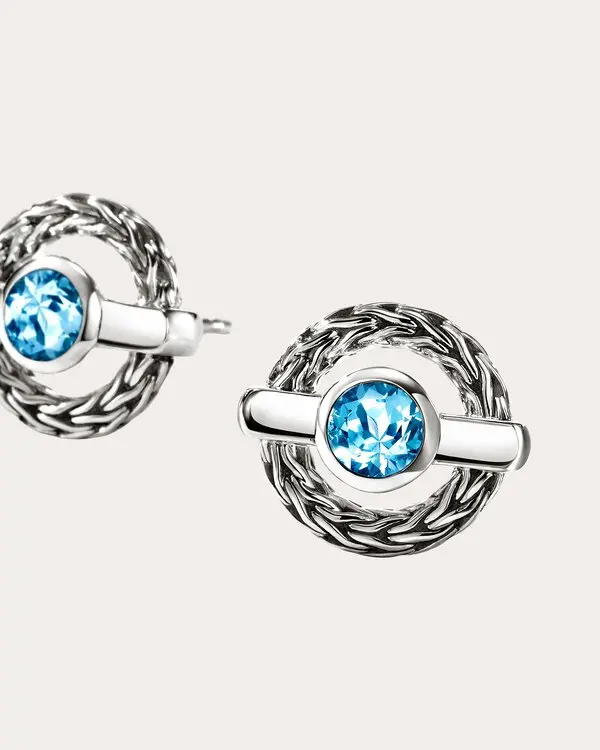 John Hardy Swiss Topaz Icon Stud Earrings