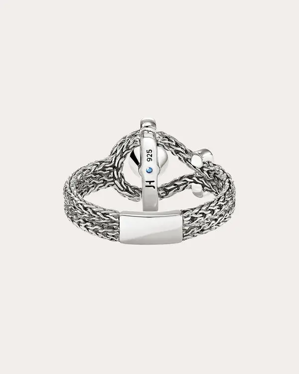 John Hardy Sterling Silver Swiss Topaz Icon Ring