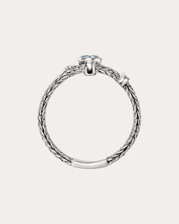 John Hardy Sterling Silver Swiss Topaz Icon Ring