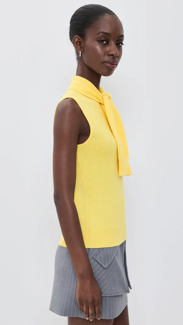 AKNVAS Giorigia Tie Neck Top