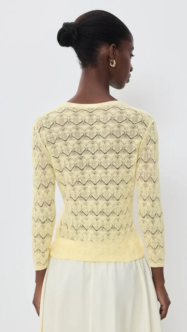 Vince Fine Lace Crew Neck Sweater