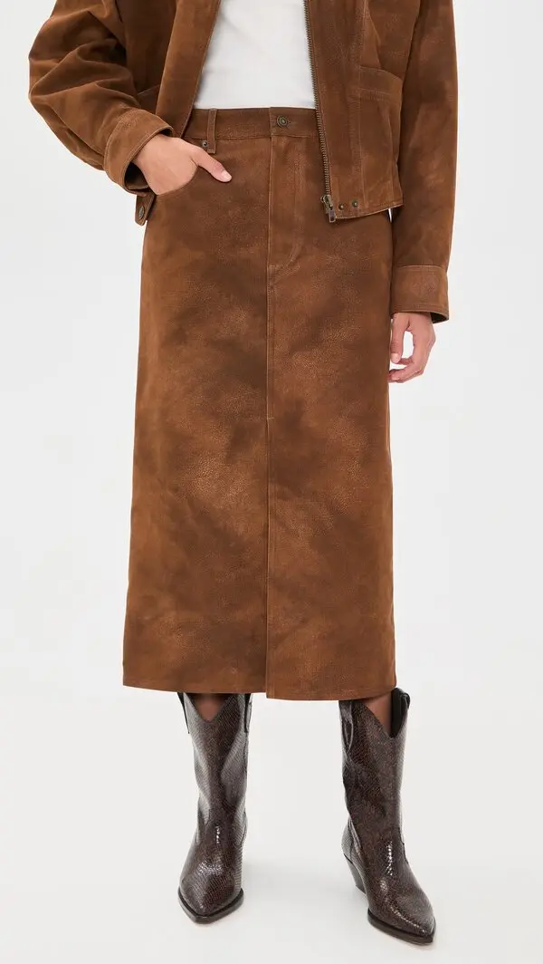 Isabel Marant Étoile Bisane Faux Suede Skirt