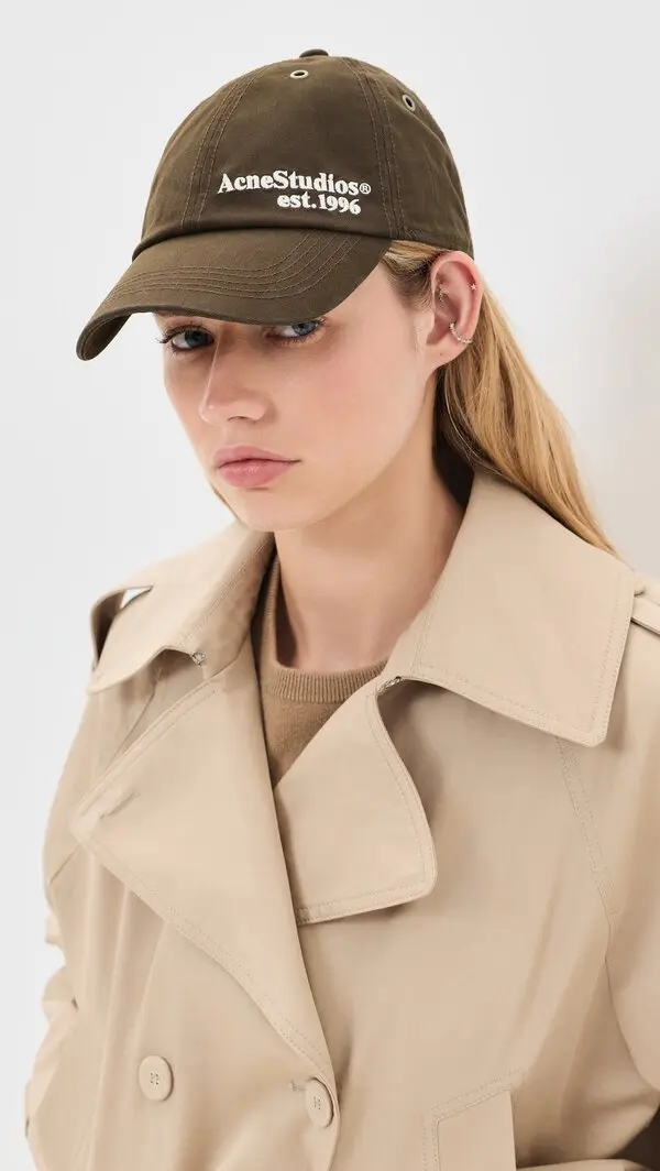 Acne Studios Cuddy Waxed Cotton Canvas Cap