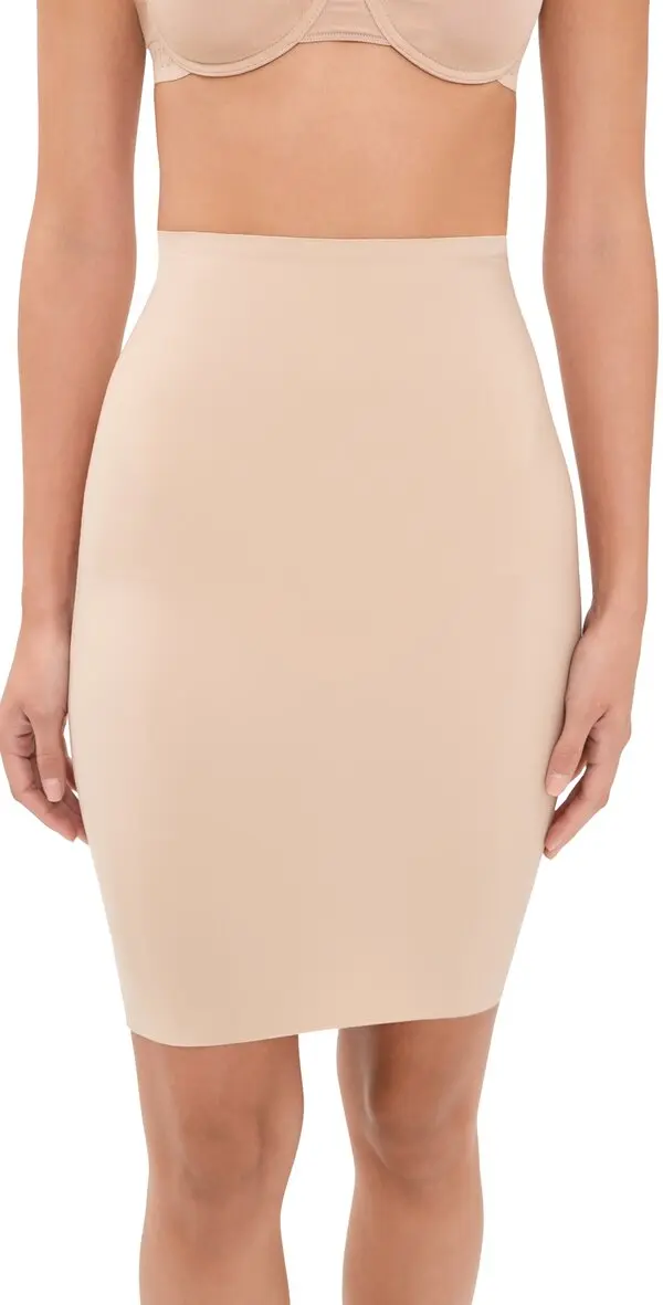 Commando Zone High Waisted Half Slip - Beige
